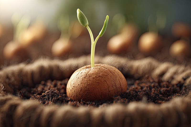 New Life Sprouting stock illustration. Illustration of sprout - 389692086