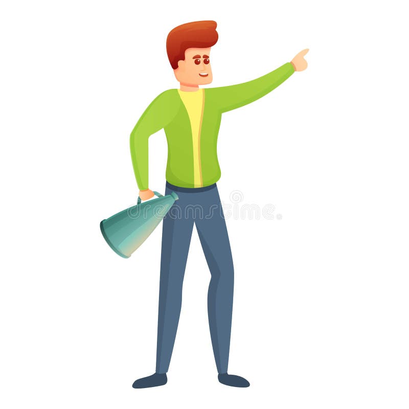 Young Stage Director Icon, Cartoon Style Stock Vector - Illustration of ...