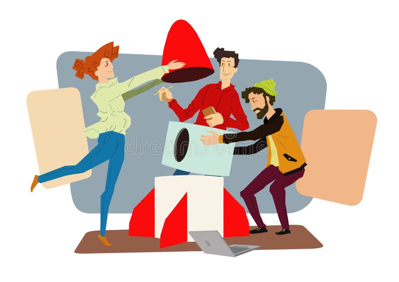 Young Startup Team is Working Hard To Launch Their Creative Project ...