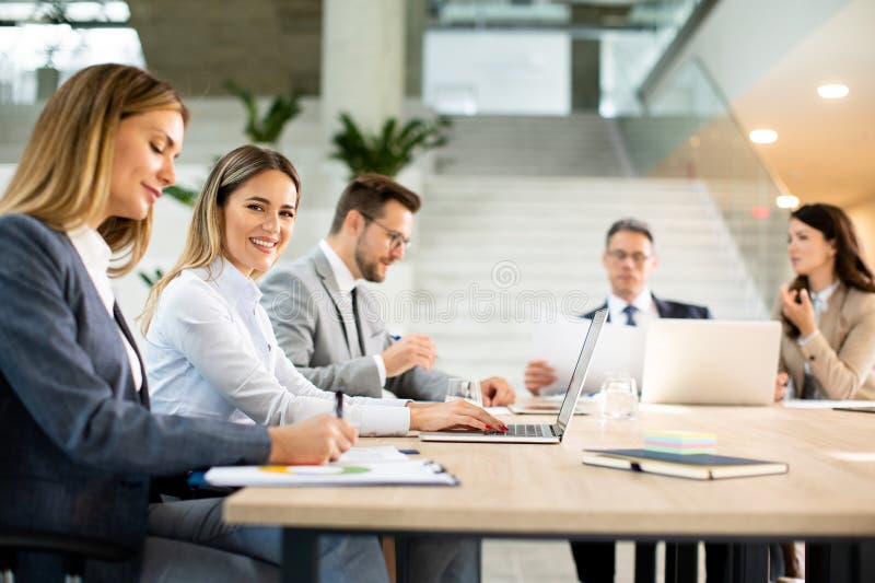 Young Startup Team Working in the Office Stock Photo - Image of beauty ...