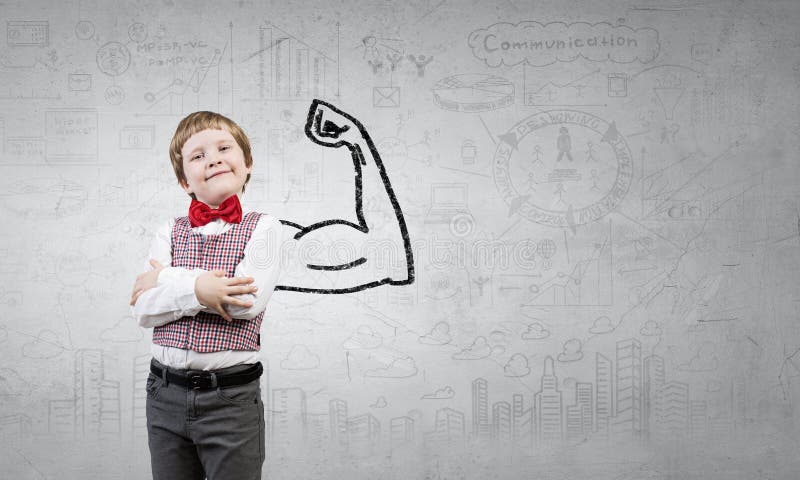 Young but strong enough stock image. Image of crossed - 64695739