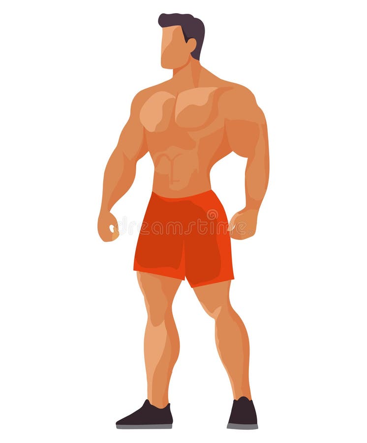 Young strong man athlete stock vector. Illustration of gymnastic ...