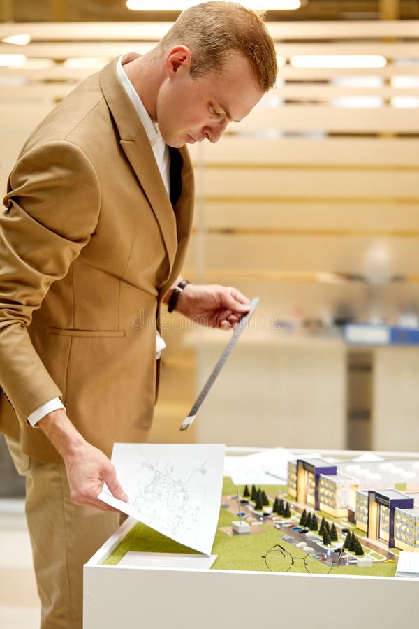 Student Architect Working on Architectural Project Concept, Using 3d ...