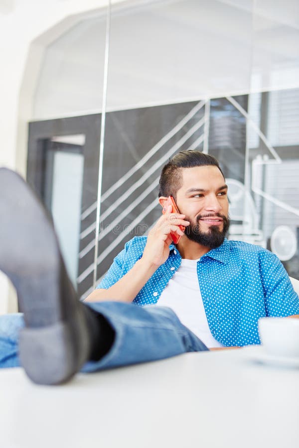 Young Student Calling on the Phone Stock Photo - Image of company ...