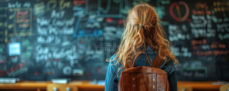 Student Facing Blackboard Filled with Math Stock Image - Image of ...
