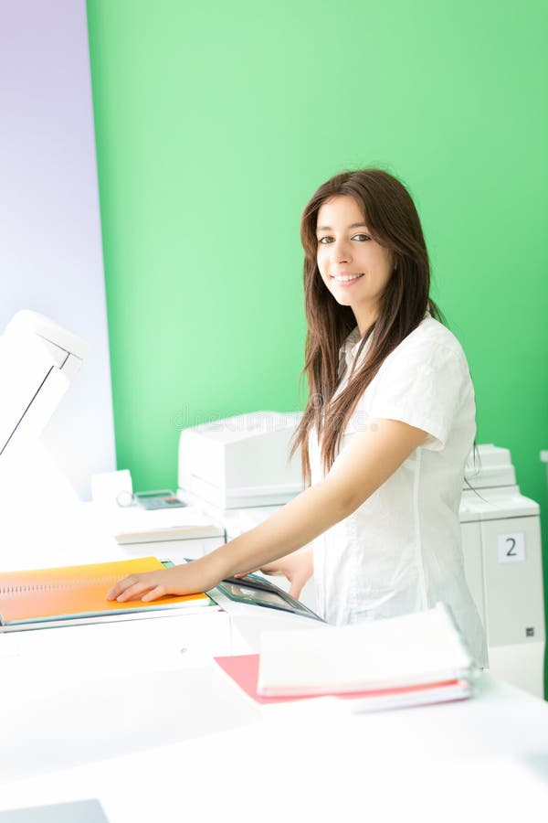 Young Student at a Copy Center Stock Image - Image of caucasian ...