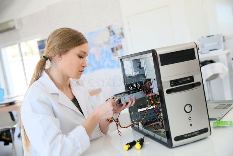 514 Girl Fixing Computer Hardware Stock Photos - Free & Royalty-Free ...