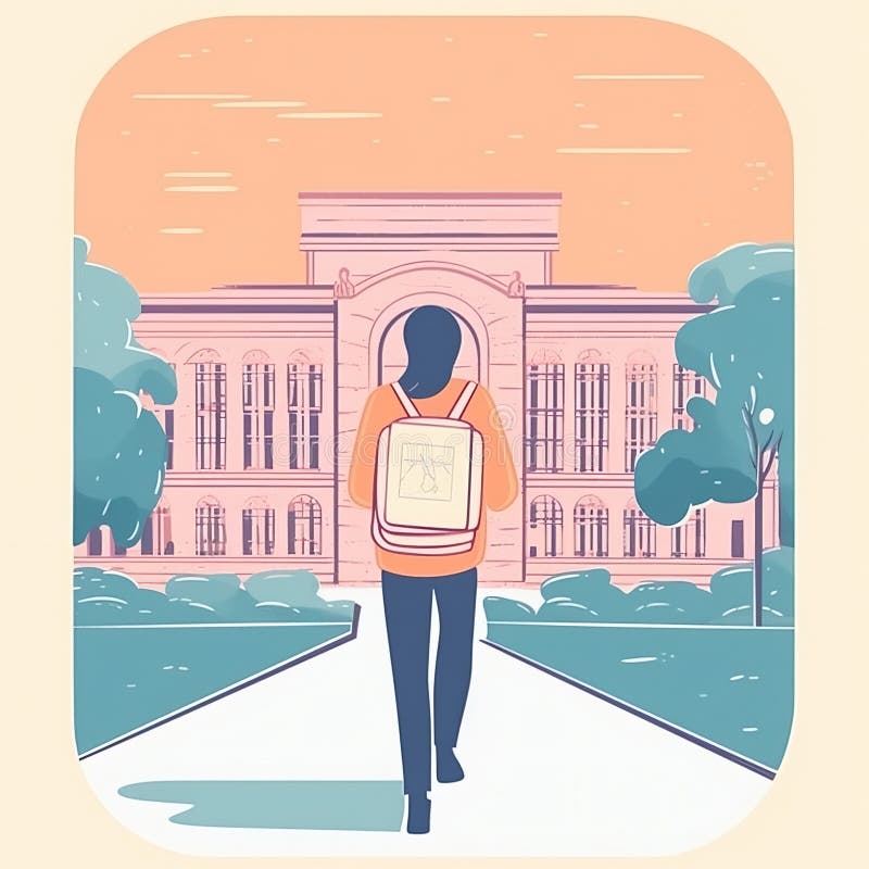 Walking To Campus Stock Illustrations – 55 Walking To Campus Stock ...