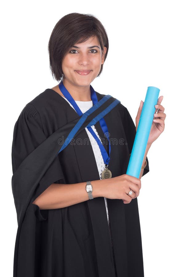 Young Student Graduate with Scroll Stock Photo - Image of student ...