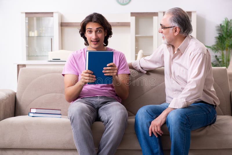 Young Student and His Father Stock Photo - Image of coach, mentoring ...