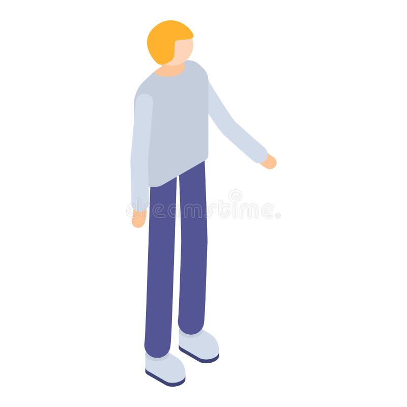 Young Student Icon, Isometric Style Stock Vector - Illustration of ...