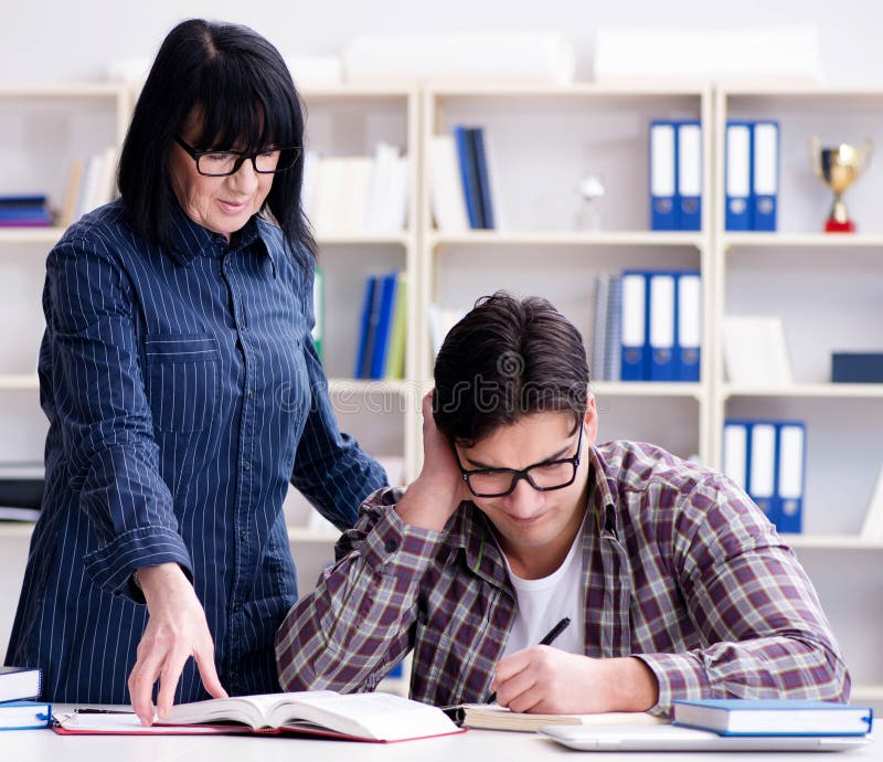 Young Student during Individual Tutoring Lesson Stock Photo - Image of ...