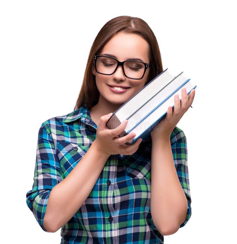 Young Student Isolated on the White Background Stock Image - Image of ...