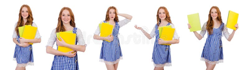 Young Student Isolated on the White Background Stock Image - Image of ...