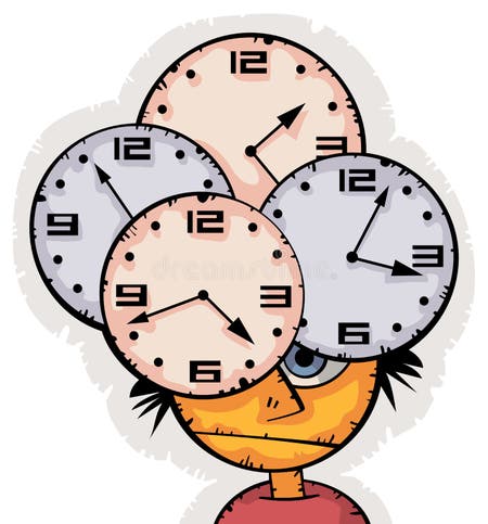 Young student lacking time stock illustration. Illustration of lazy ...