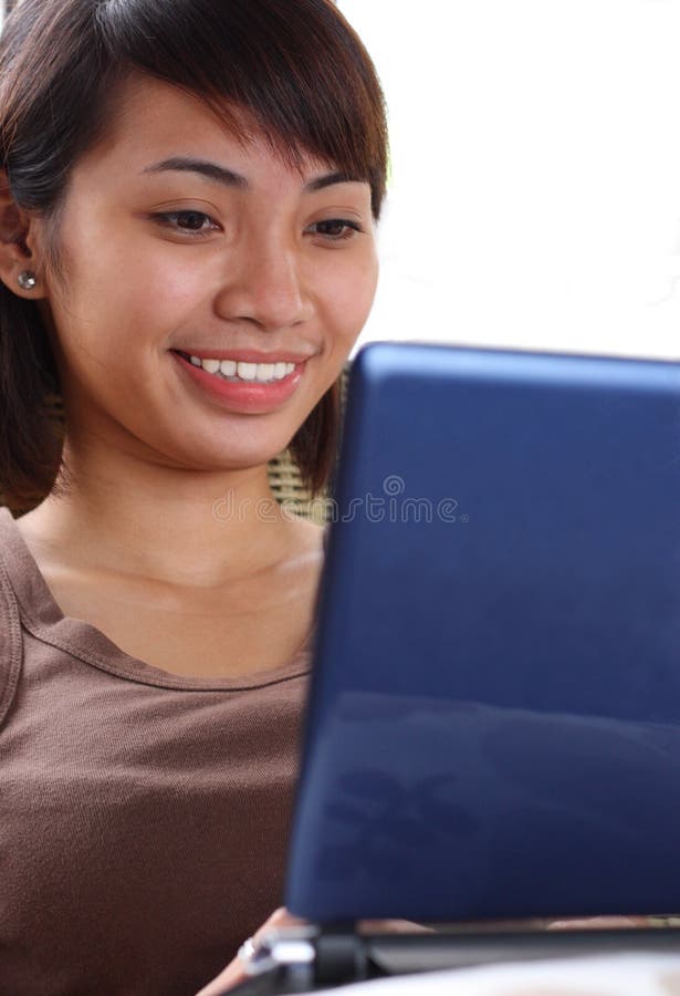 Young student with laptop stock image. Image of studying - 11339583