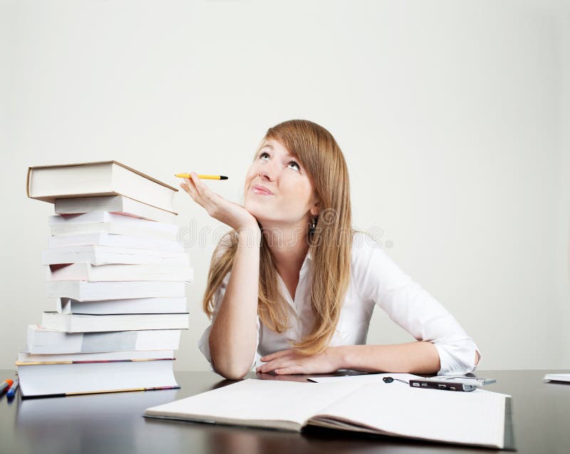 Young Student Learn and Dream Stock Photo - Image of business, pretty ...