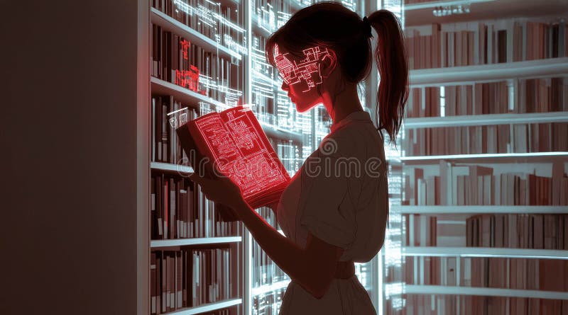 Young Student Using Hologram Technology and Artificial Intelligence To ...