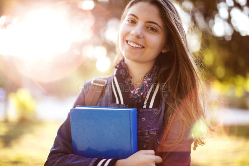Young Student Look at Camera Stock Image - Image of campus, back: 100118189