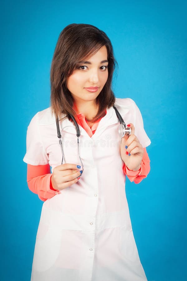 Young Student of Medicine with Stethoscope Stock Photo - Image of ...