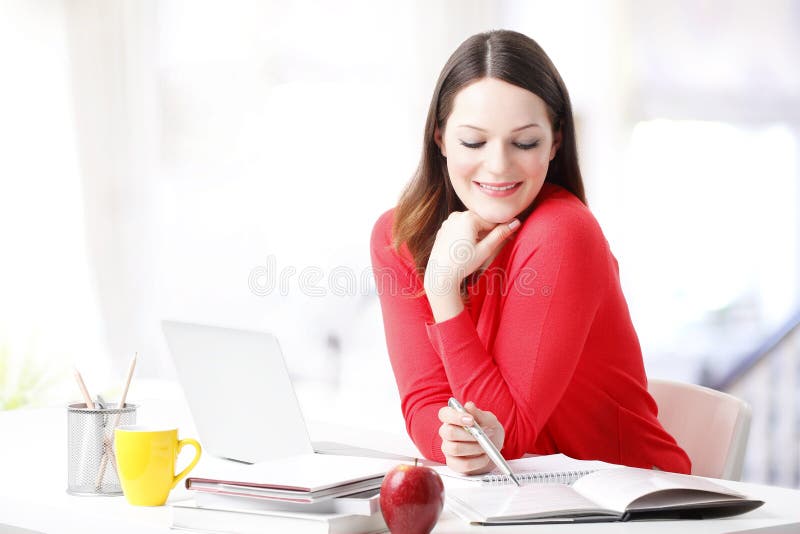 Young student portrait stock image. Image of homework - 69015367