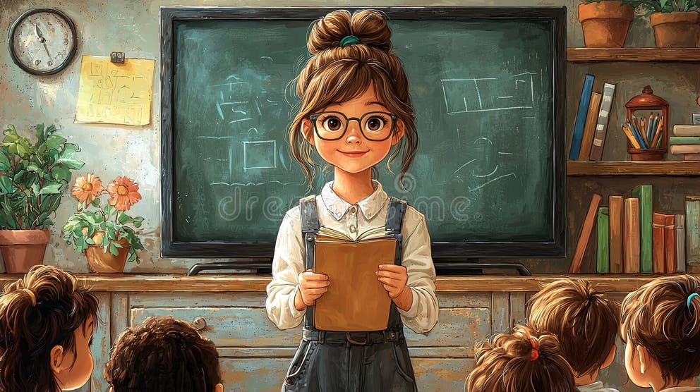 Child Presenting Front Class Stock Illustrations – 20 Child Presenting ...
