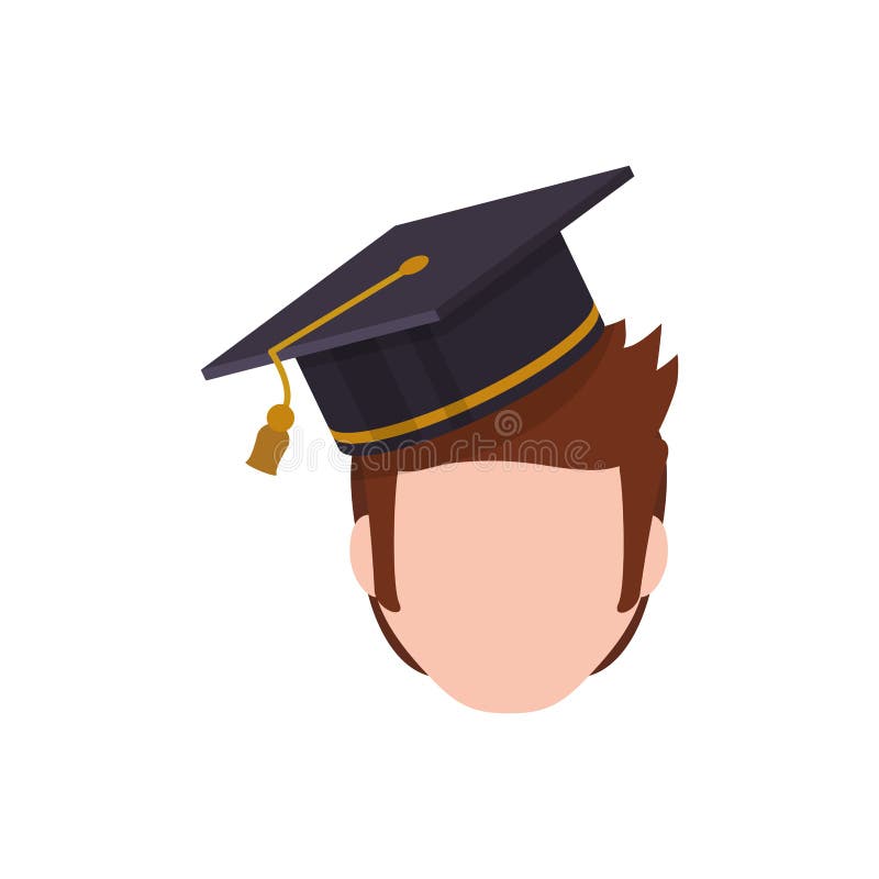 Young student profile stock illustration. Illustration of graphic ...