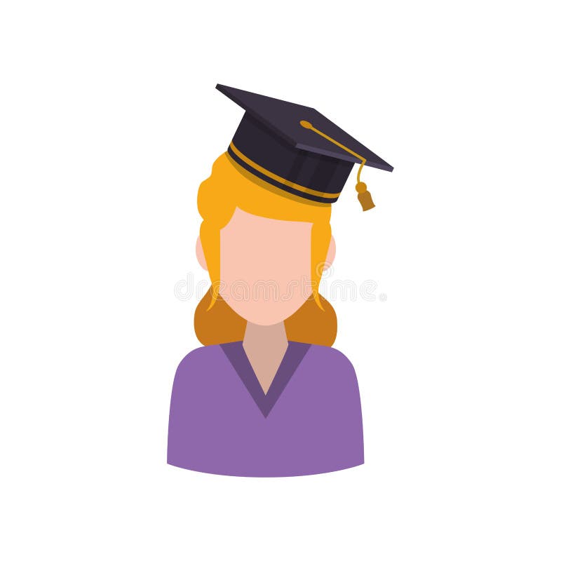 Young student profile stock illustration. Illustration of academy ...