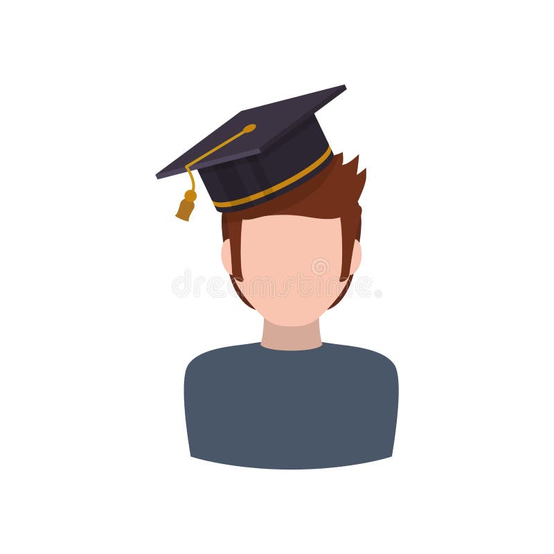 Young student profile stock illustration. Illustration of academy ...
