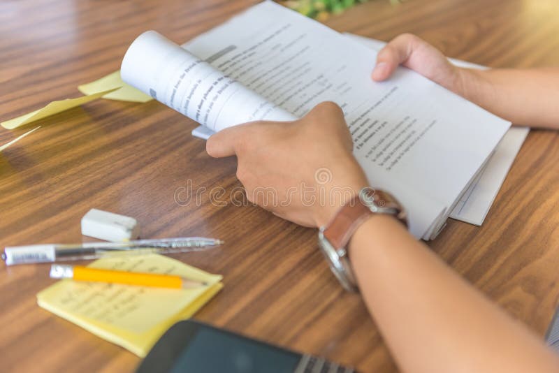 Young Student Reading Book and Self-study Stock Image - Image of ...