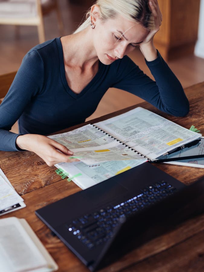 Young Student Reading Notes from Lectures, Memorizing the Material at ...