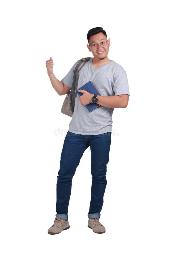 Young Student Standing Smiling Happy Stock Image - Image of holding ... Young Student Standing Smiling Happy Stock Image - Image of holding ...