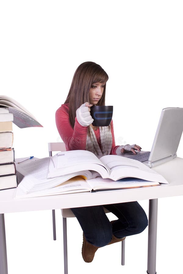 Young Student Studying for Exams Stock Photo - Image of exam, bookworm ...
