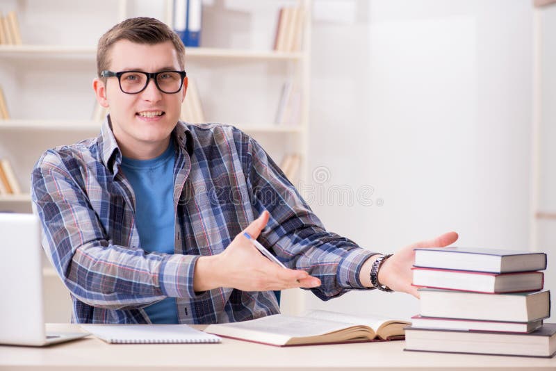 The Young Student Studying Over Internet in Telelearning Concept Stock ...