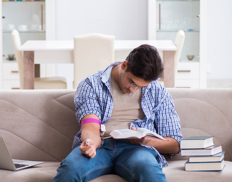 Young Student Suffeting from Drug Addiction Stock Image - Image of ...