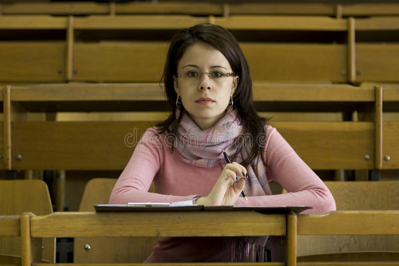 Young Student at the University during Exam Stock Image - Image of ...