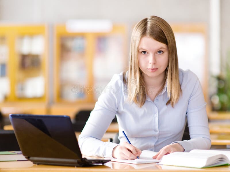 Student using laptop stock photo. Image of laptop, knowledge - 35078546