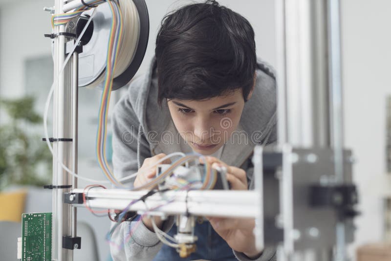 Young Smart Mathematician Drawing on the Chalkboard Stock Image - Image ...