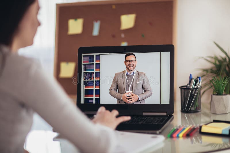 Student Watching Lesson Online and Studying from Home Stock Image ...