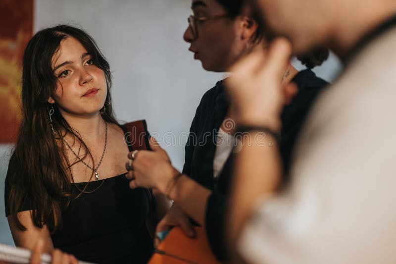 Young Students in Discussion during a Collaborative Learning Session ...