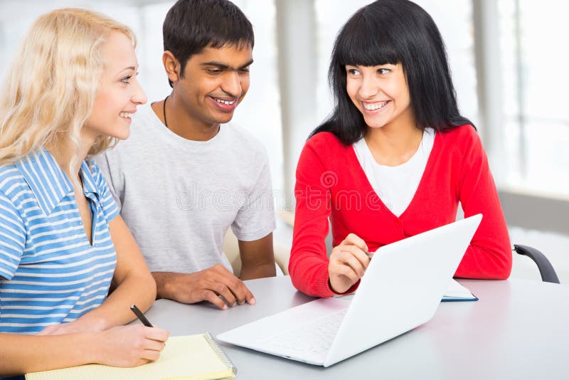 Young students stock photo. Image of interaction, highschool - 42430888