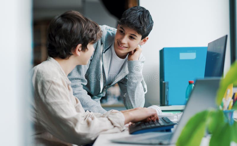Students Working with Computers in the Lab Stock Photo - Image of ...