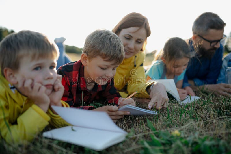 Young Students Learning about Nature, Forest Ecosystem during Biology ...