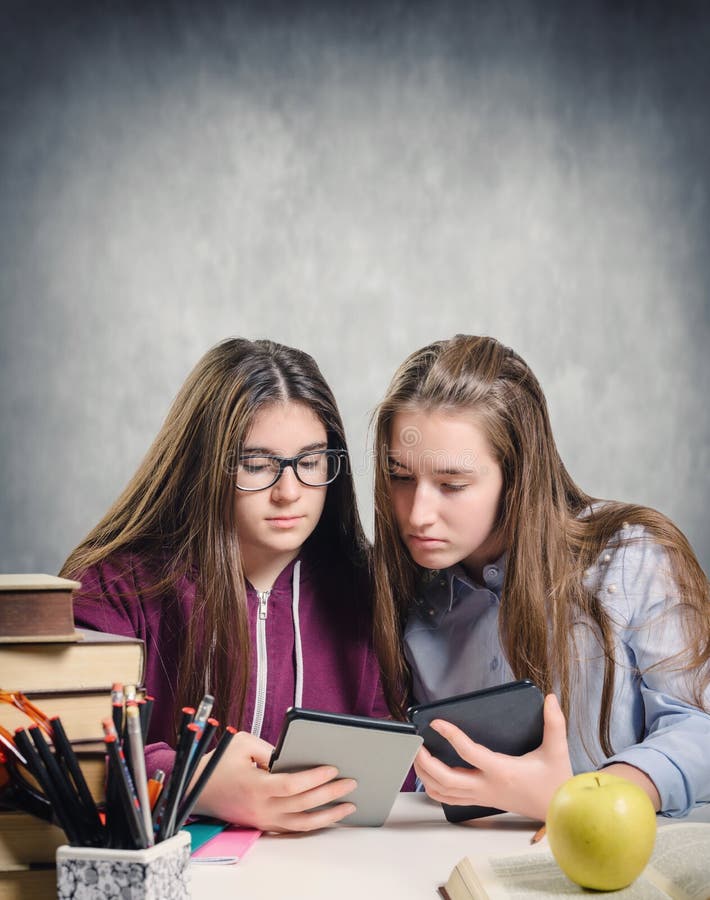 Young Students Reading an Ebook Stock Photo - Image of entrepreneur ...