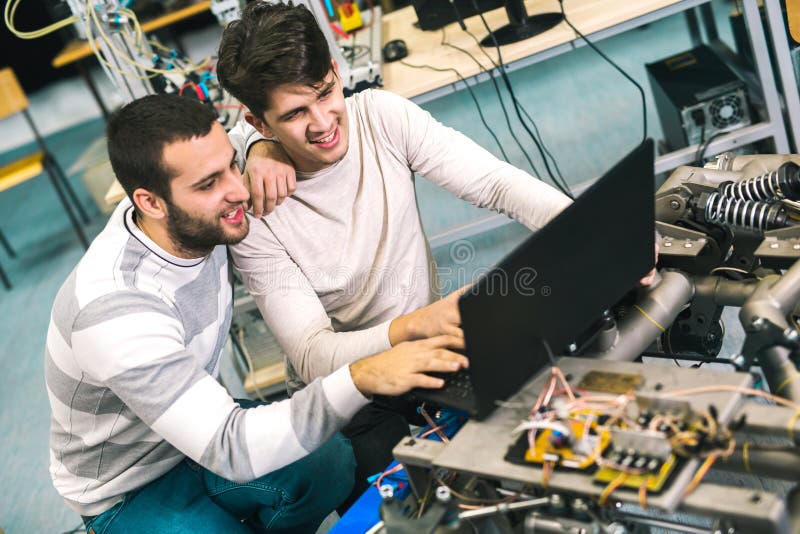Engineering Students Working in the Lab Stock Image - Image of ...