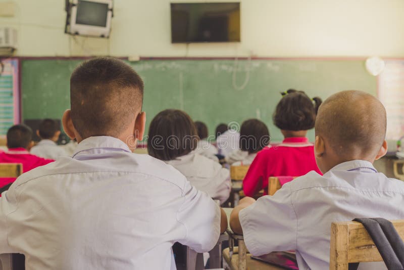 Young Students are Studying in the Elementary School Editorial Stock ...
