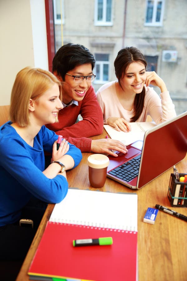 Young Students Studying Together Stock Photo - Image of school, indoor ...