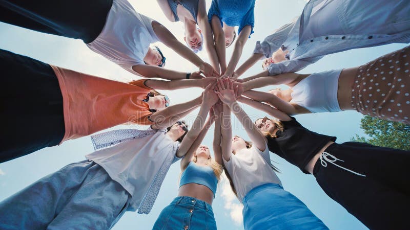 Young Students United in a Circle, Symbolizing Their Teamwork and ...