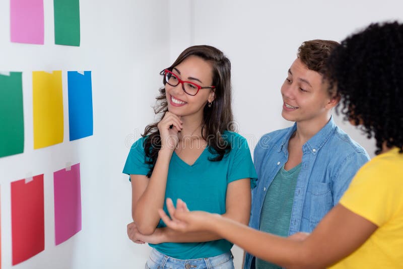 Young Students Working on Project Stock Photo - Image of happy ...