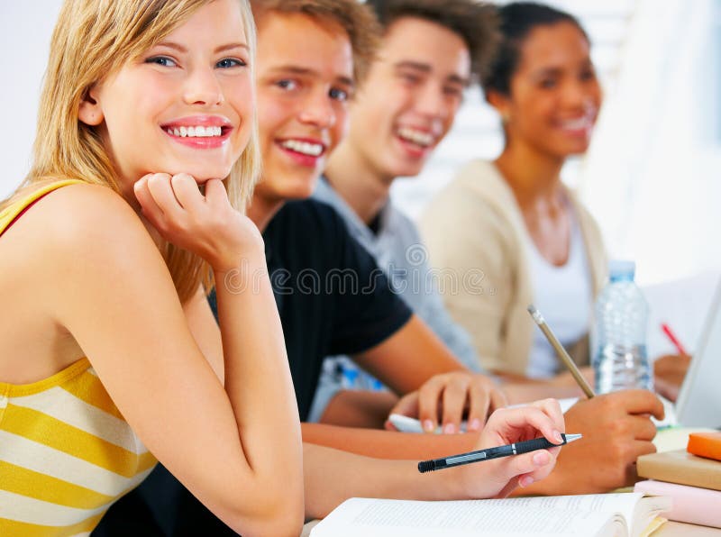 Young study group stock photo. Image of happy, fresh, normal - 3795912